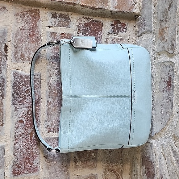 Coach | Bags | Euc Coach Pebble Park Mini Duffle Crossbody Purse In Sea ...